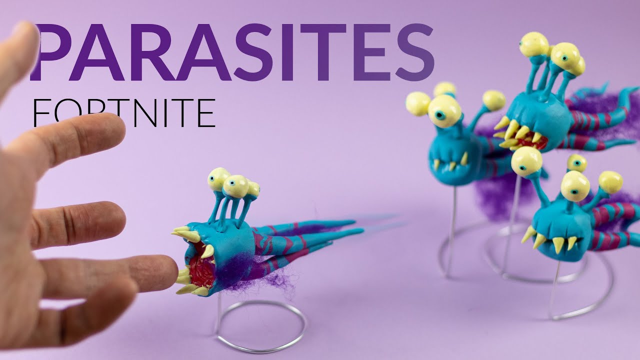 Building the alien parasites from Fortnite season 7 with clay