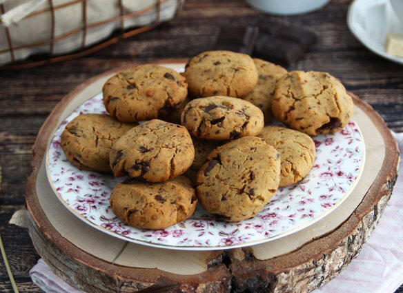 Chocoladekoekjes met chocoladestukjes (veganistisch en glutenvrij)