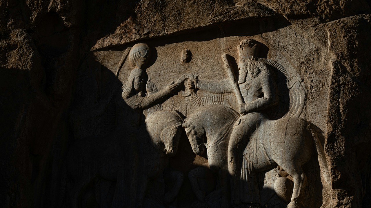 Ancient carvings depict humanoids with unknown tech