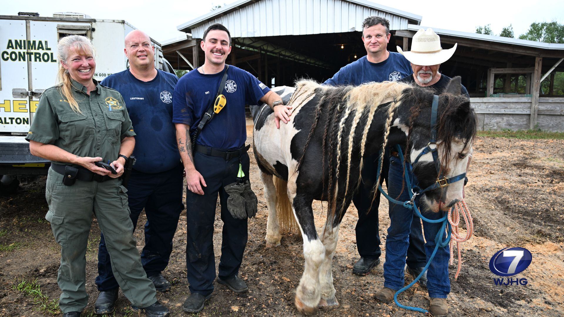 Walton County firefighters rescue horse in distress
