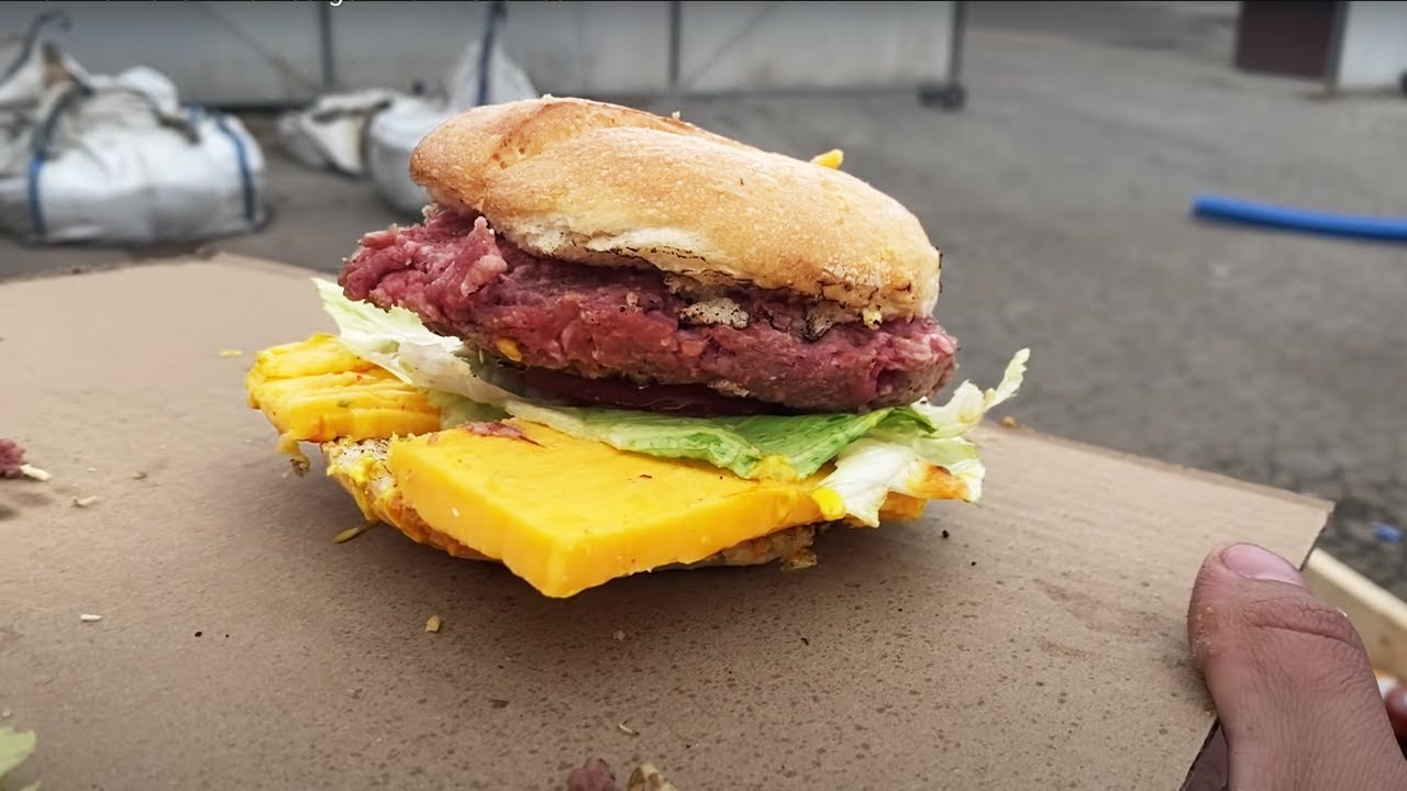 How to make a hamburger with a chainsaw