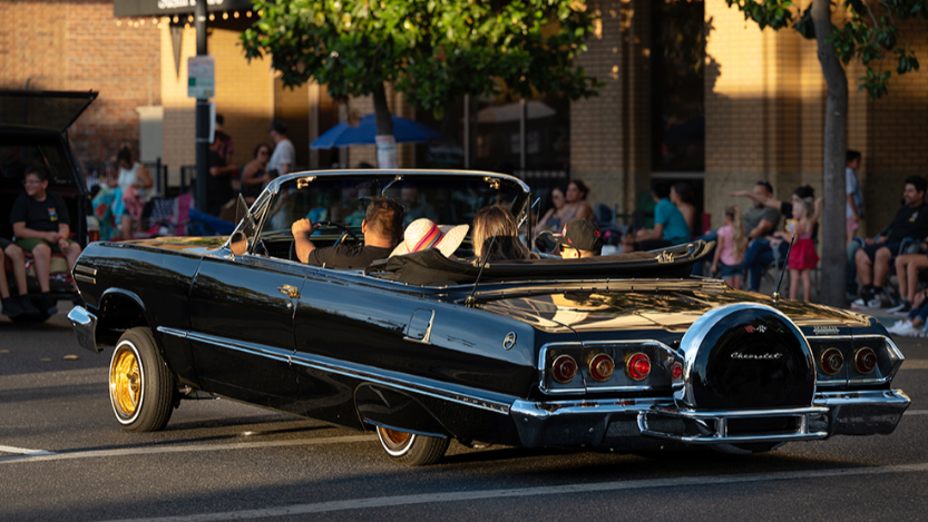 See lowriders cruising in Modesto