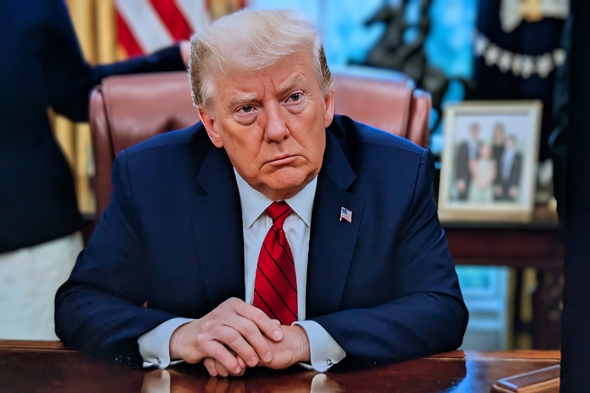 Trump Says Media Criticism Is "Really Illegal" in Oval Office Remarks