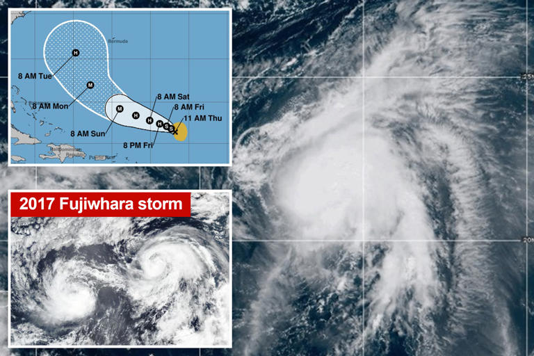 Two tropical cyclones could collide into monster storm — triggering ...