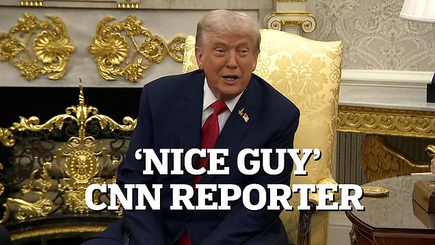 Trump mocks CNN before giving 'nice guy' reporter a pass