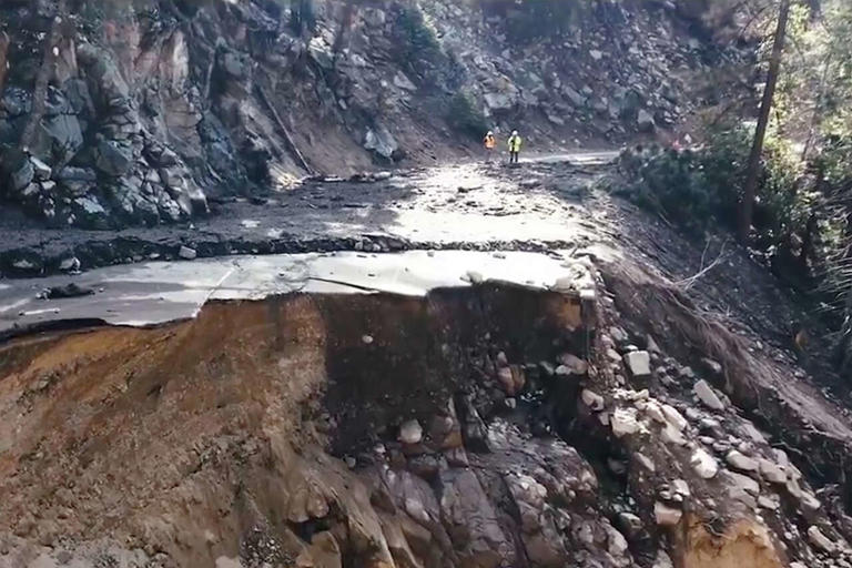 Highway into popular California lake closes indefinitely after storm