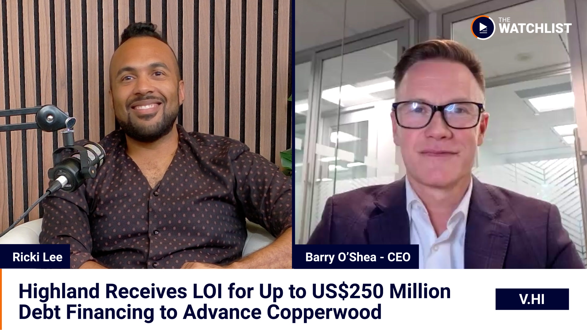 Highland Copper CEO Barry O’Shea