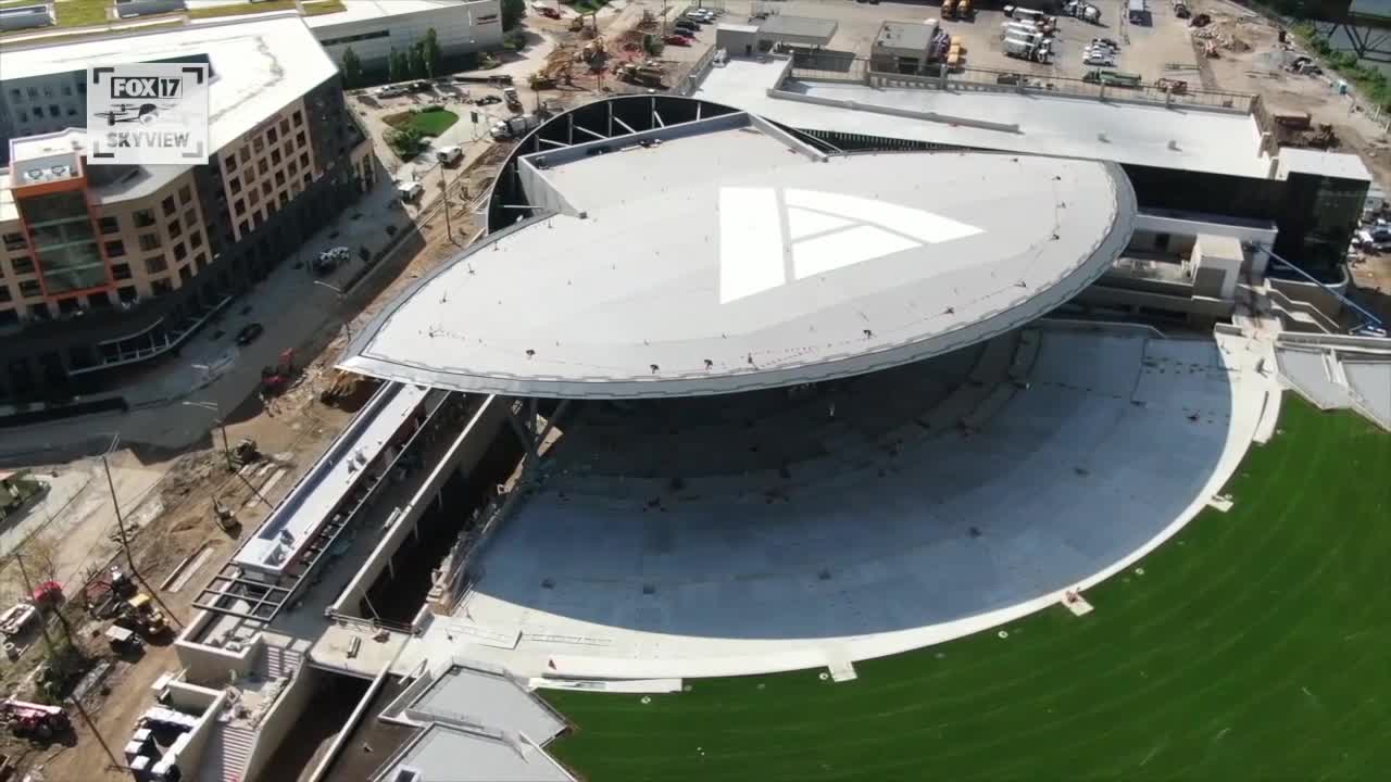 Acrisure Amphitheater Aerial View