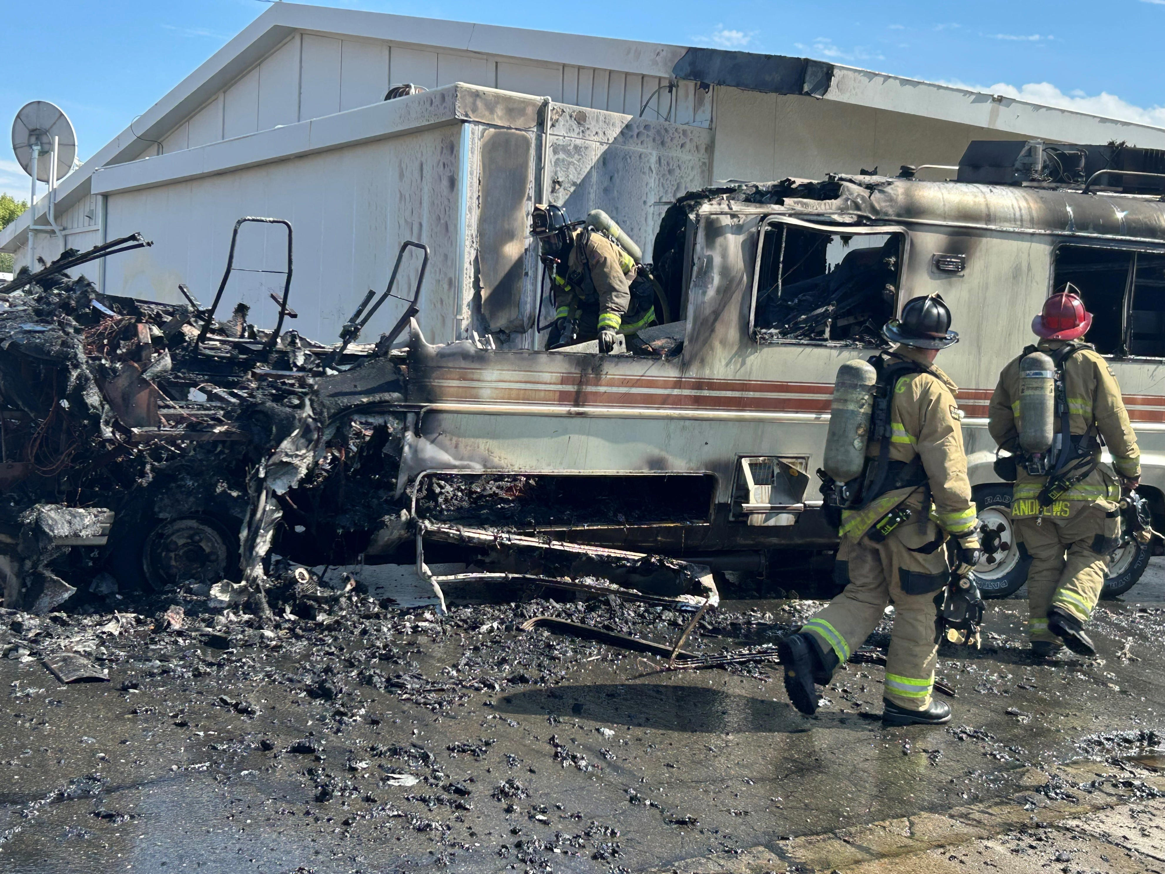 RV parked at Redding gas station catches fire after attempt to jump ...
