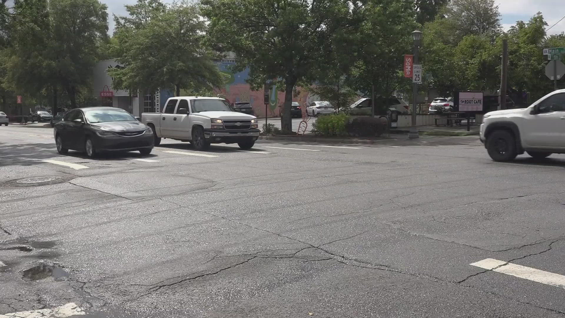 'Slow down SOMA' Campaign in downtown Little Rock