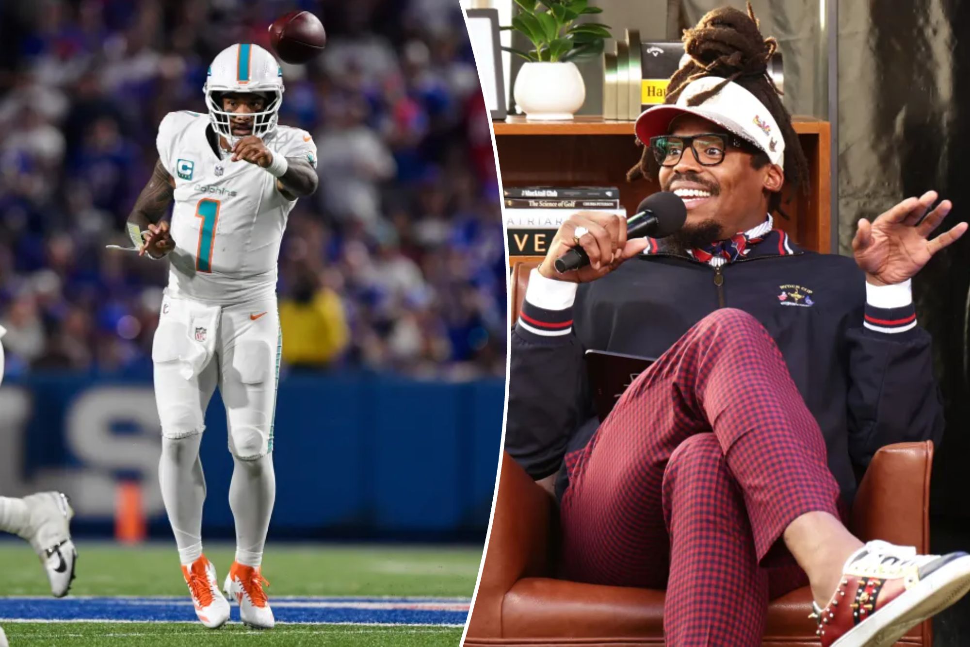 Tua Tagovailoa claps back at Cam Newton’s scathing assessment of ...