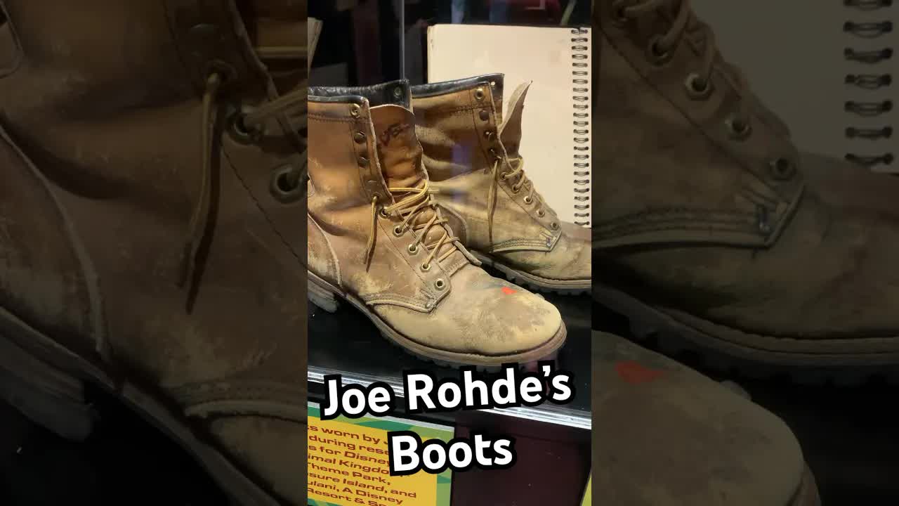 Animal Kingdom Imagineer Joe Rohde’s boots and notebook on display at ...