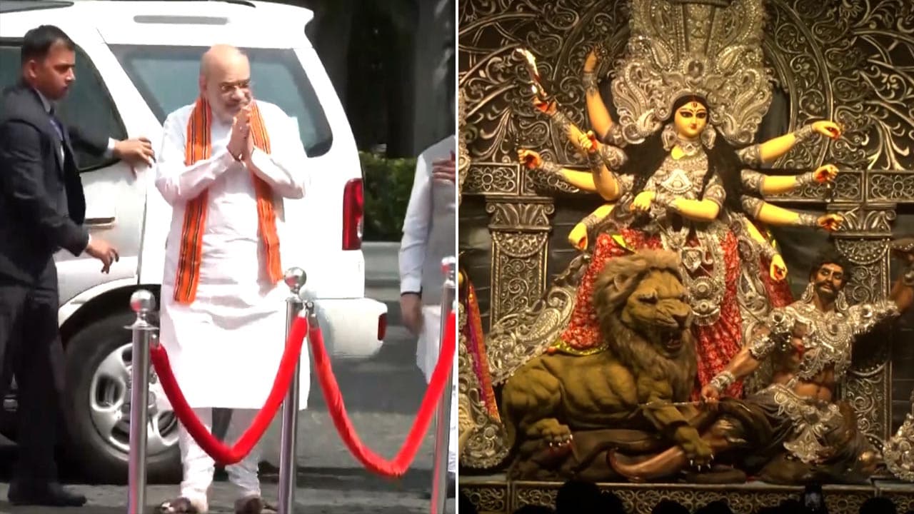 Amit Shah In Kolkata To Take Part In Durga Puja Festivities