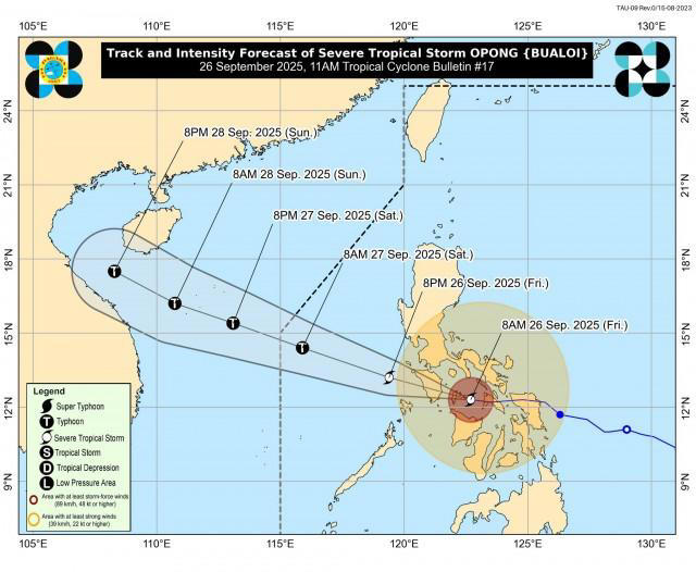 Opong heads to Mindoro Island; 7 areas under Signal No. 3