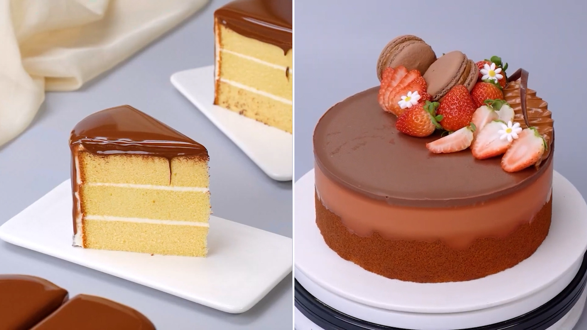 Chocoladetaarten met Aardbei en Room