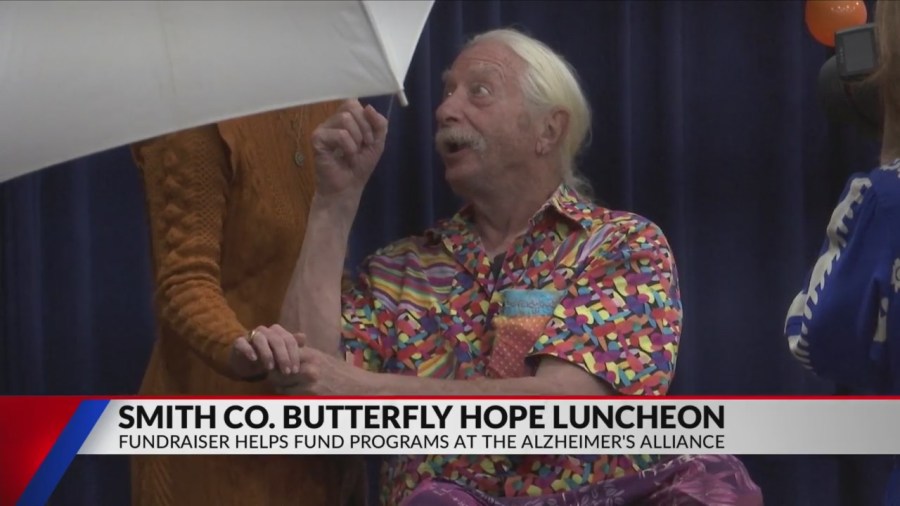 Patch Adams speaks at Alzheimer’s Alliance Butterfly Hope luncheon in Tyler
