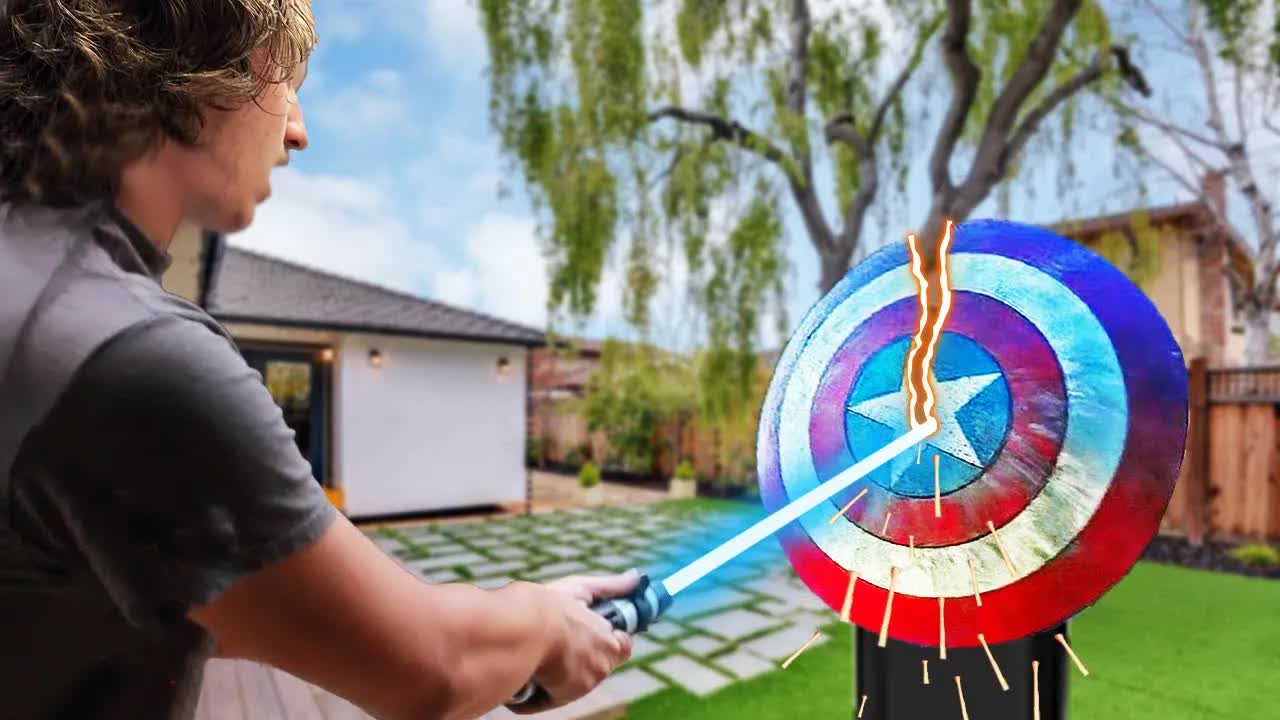 Would a lightsaber cut through Captain America’s shield?