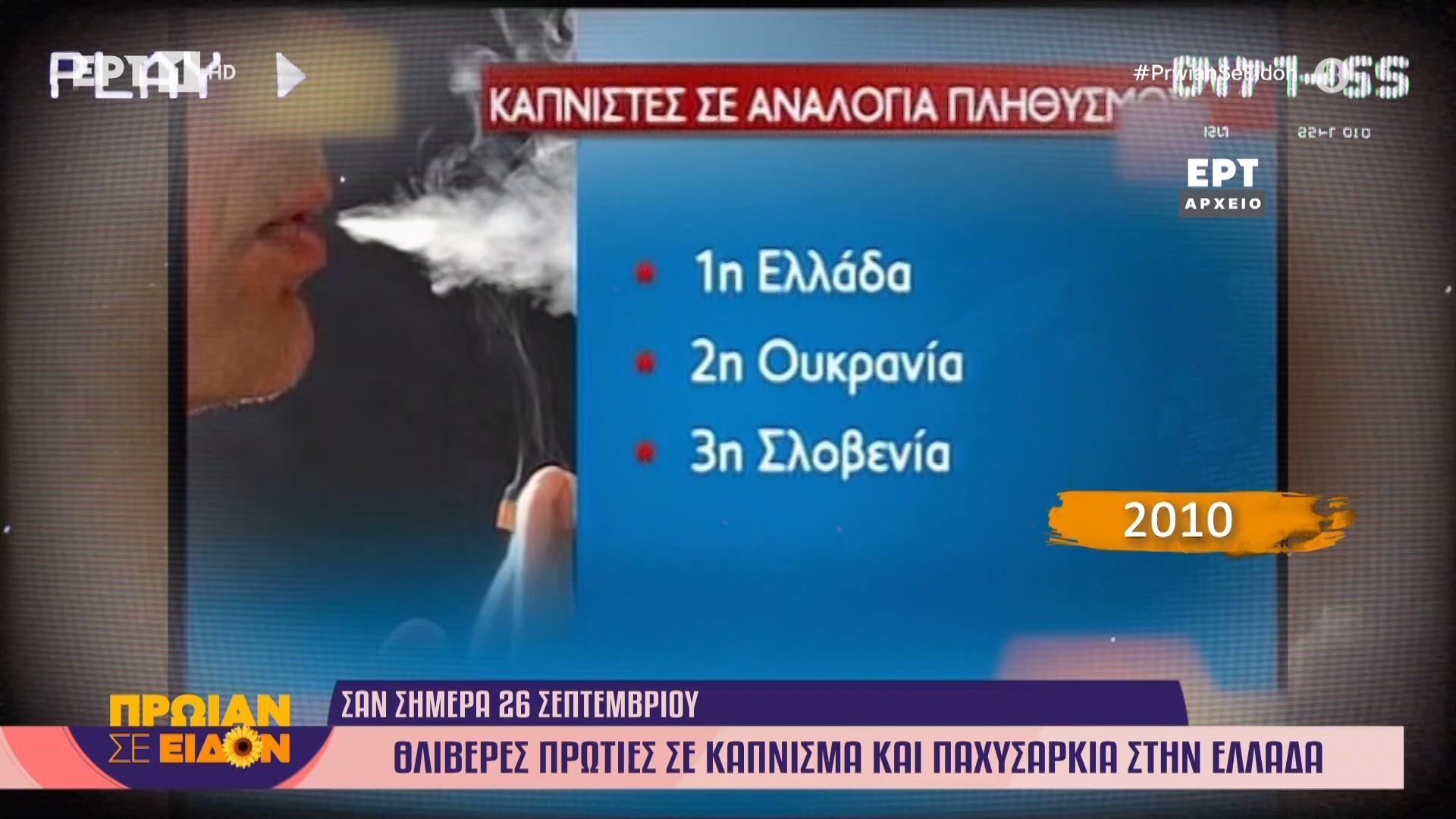 Σαν σήμερα: Το 2010 θλιβερές ήταν οι πρωτιές σε κάπνισμα και παχυσαρκία ...