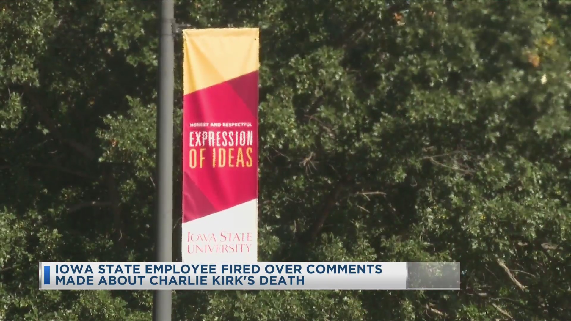 Iowa State Employee Fired Over Comments Made About Charlie Kirk's Death