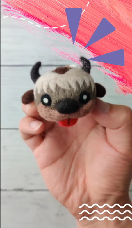 Crafting Appa from Avatar: The Last Airbender | Needlefelt Fan Art