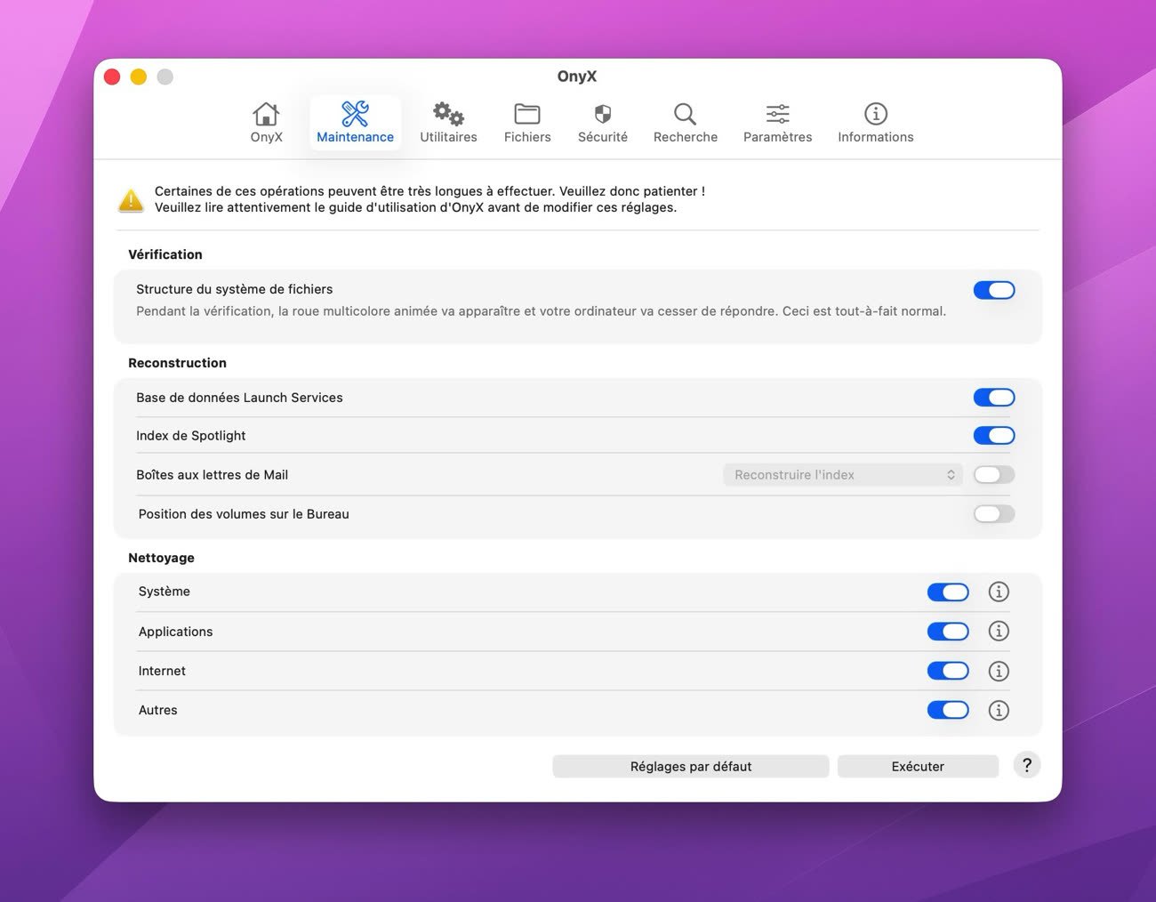 OnyX disponible pour macOS Tahoe