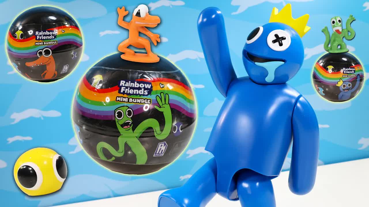 Rainbow Friends mini bundles & giant yelling blue deluxe figure! Review