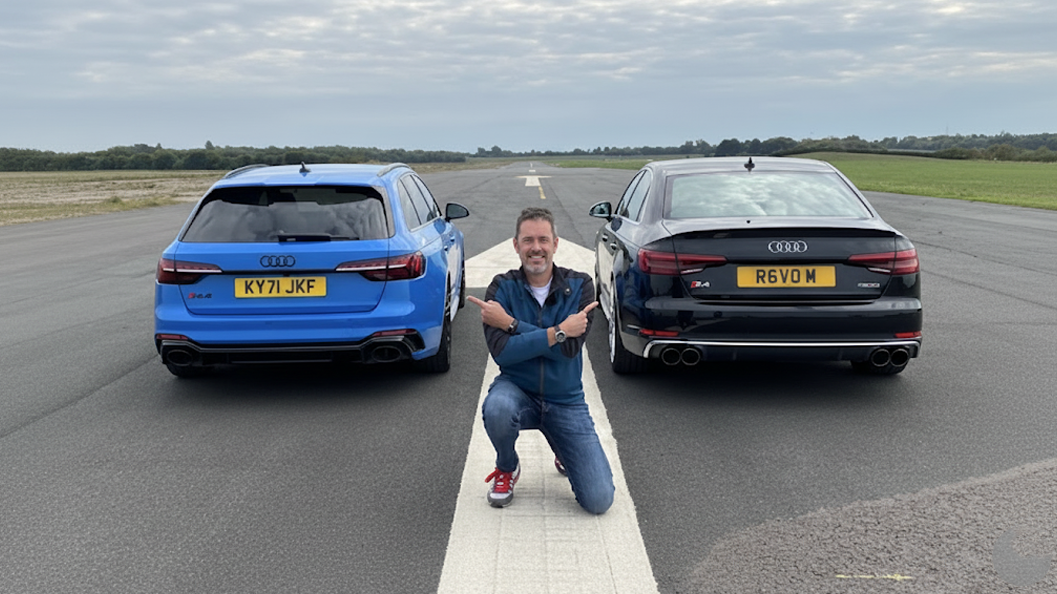 Audi RS4 vs Revo Stage 2 S4 stock drag race at runway