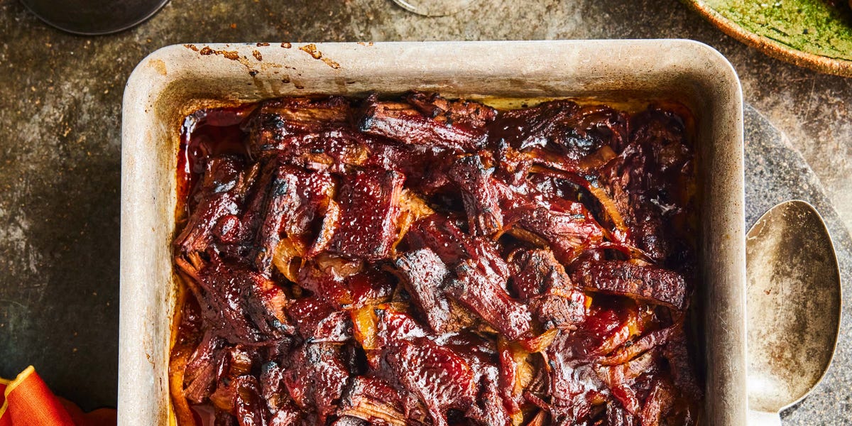 Slow cooked beef brisket ‘burnt ends’ style