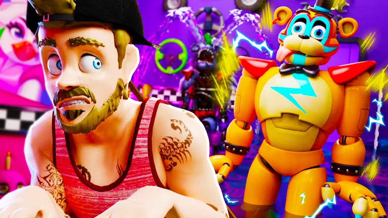 Vapor vs Glamrock animatronics (FNAF Security Breach animated complete ...