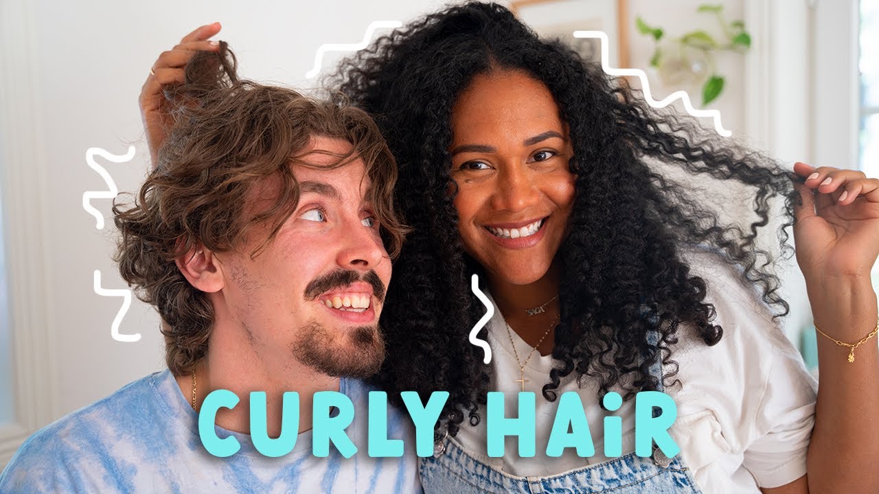 Sharing our couples curly hair routine with tips and tricks