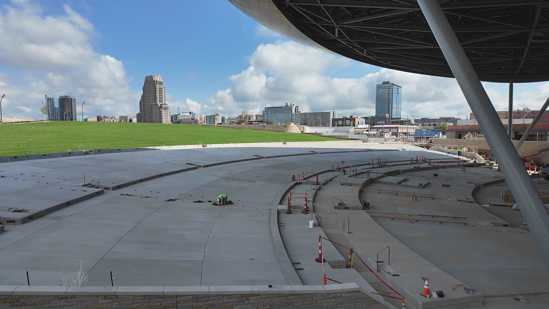 A look at progress so far inside the new Acrisure Amphitheater