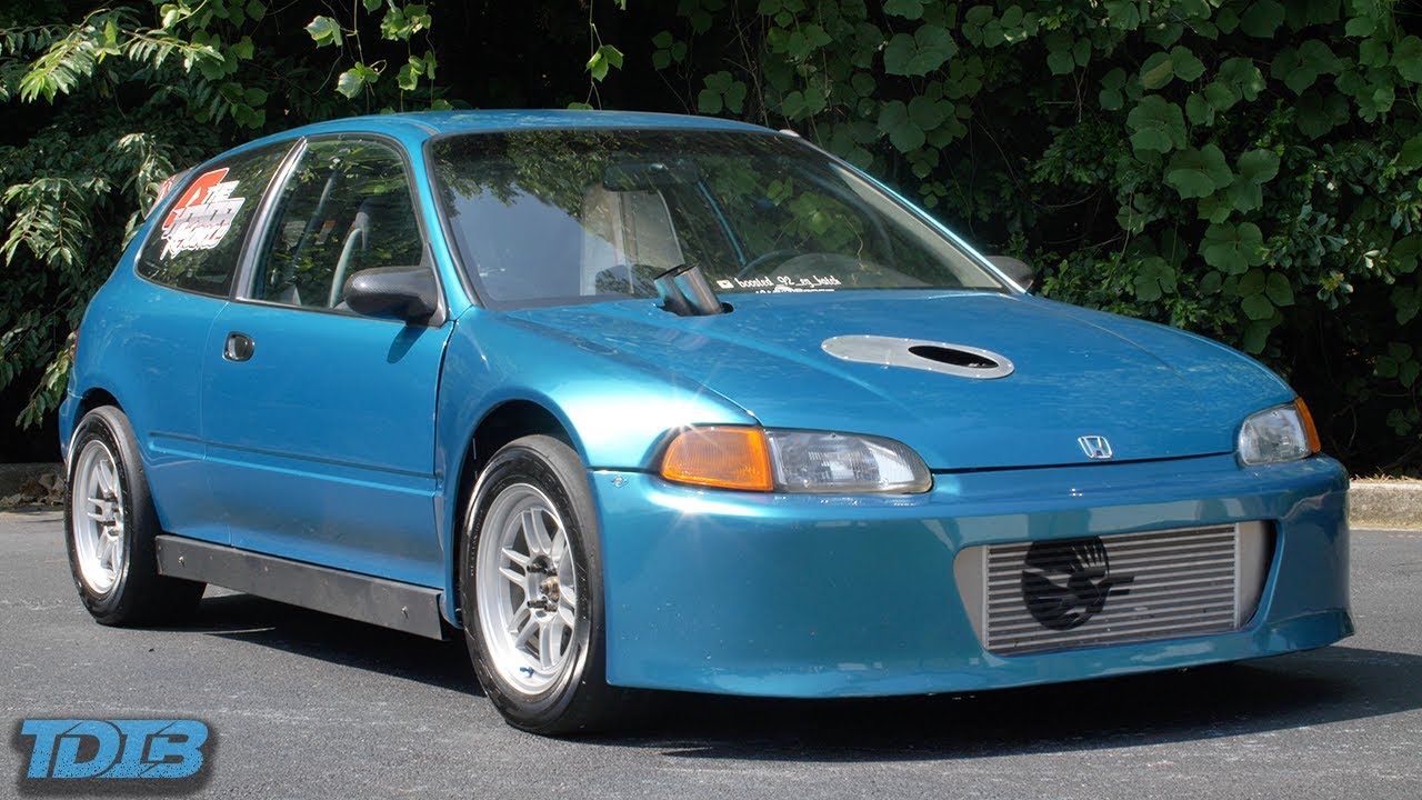900HP AWD turbo K20 Honda Civic review called Green Dragon