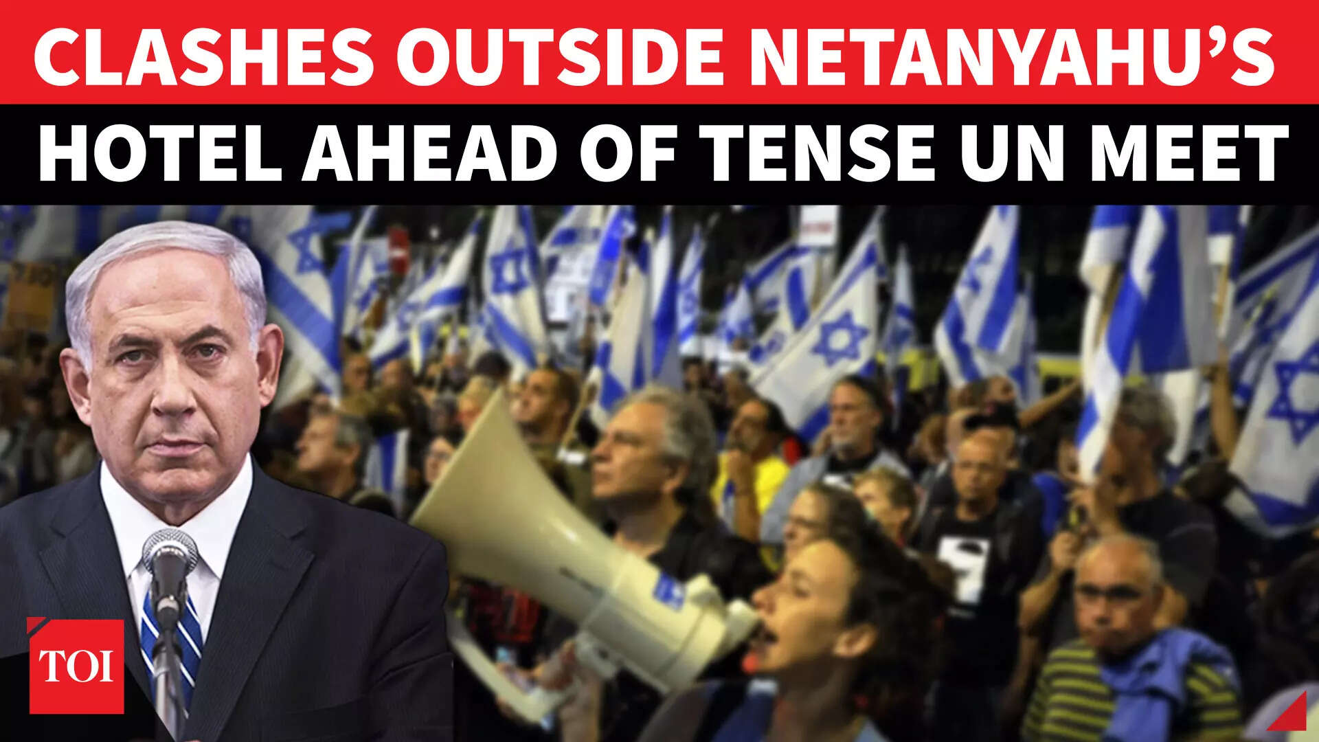 Netanyahu ‘HECKLED’ In New York; Clash Erupts Outside Israeli PM’s ...