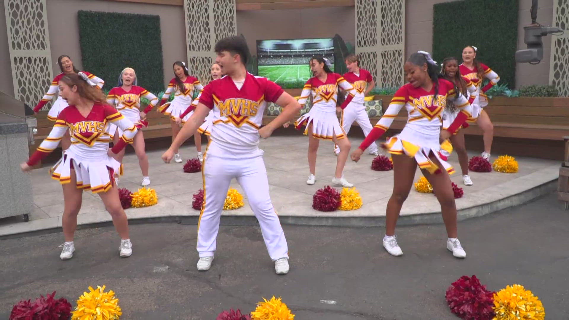 Friday morning cheer | Monte Vista High cheer team shows off their moves