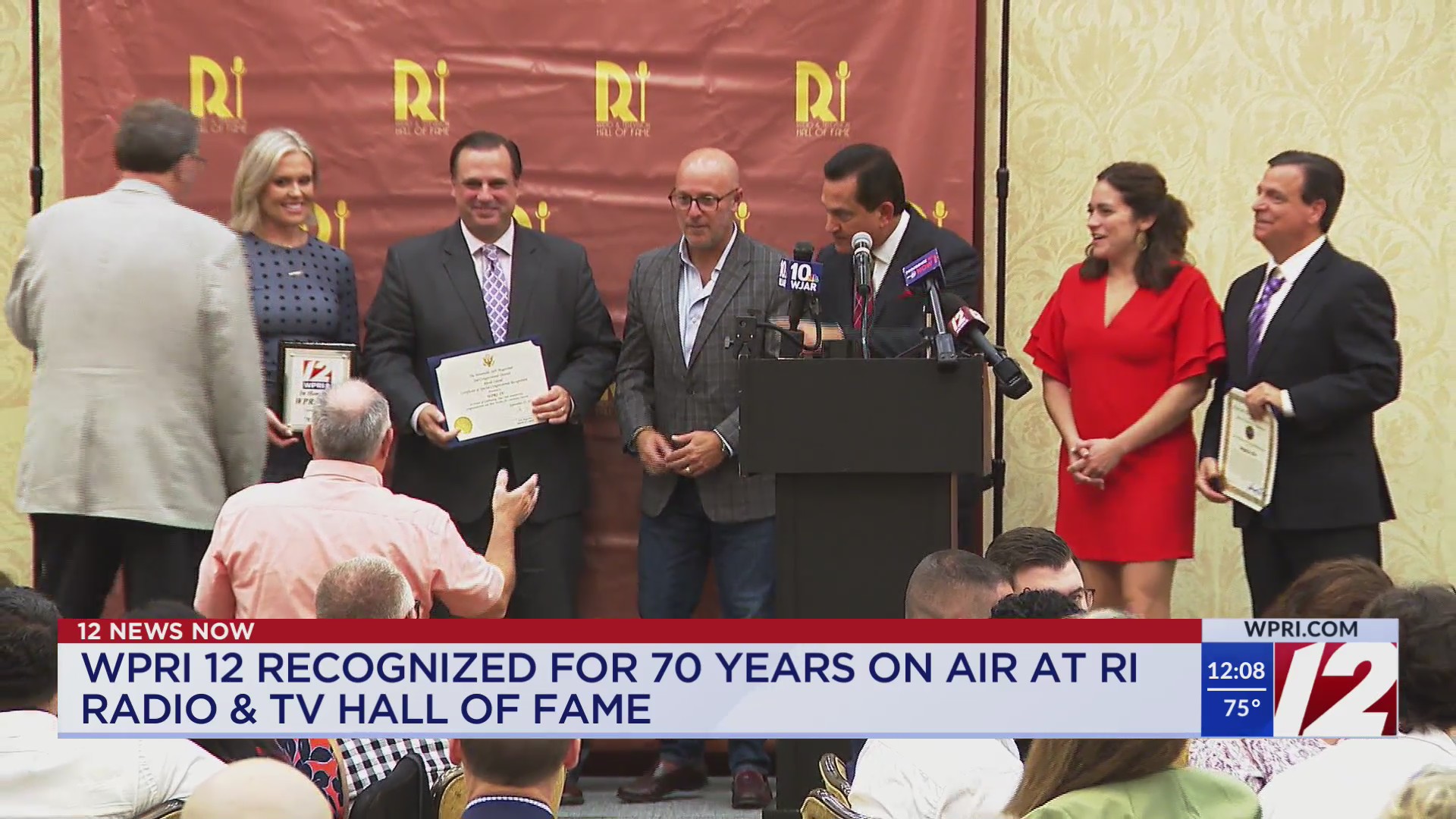 WPRI 12 recognized for 70 years on air at RI Radio and TV Hall of Fame