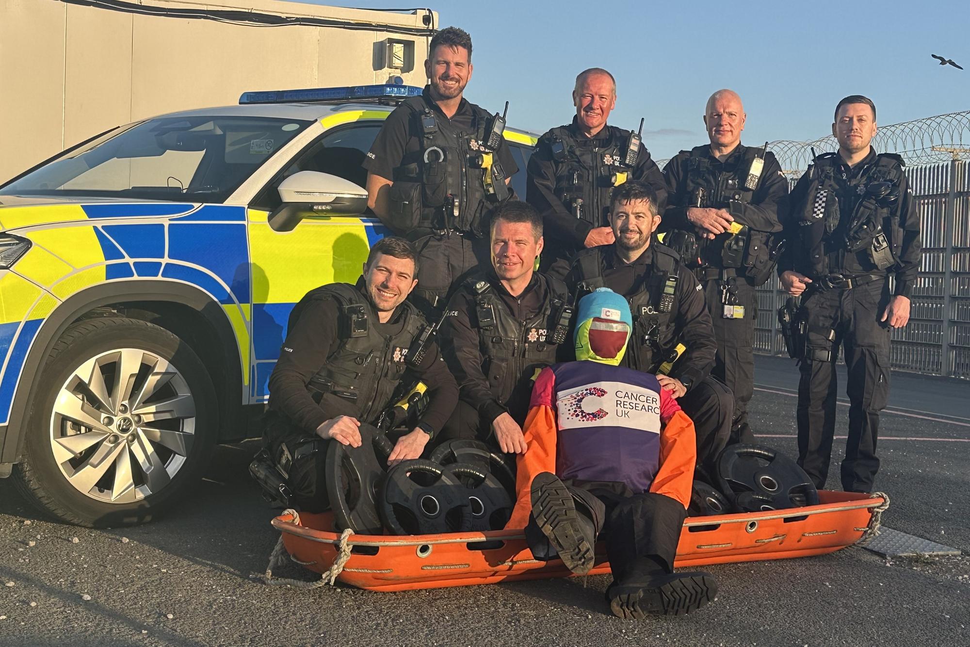 Heysham nuclear police officers take on uphill challenge for cancer charity