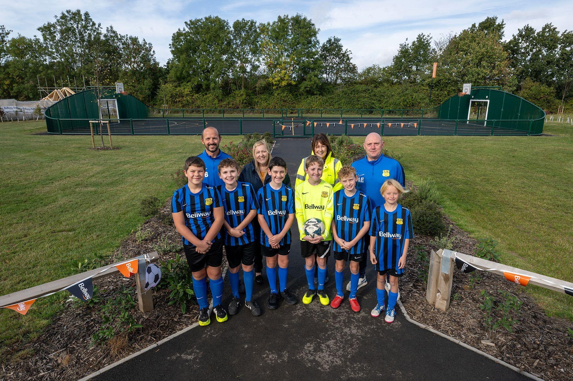 Local football team opens new sports pitch at Worksop development