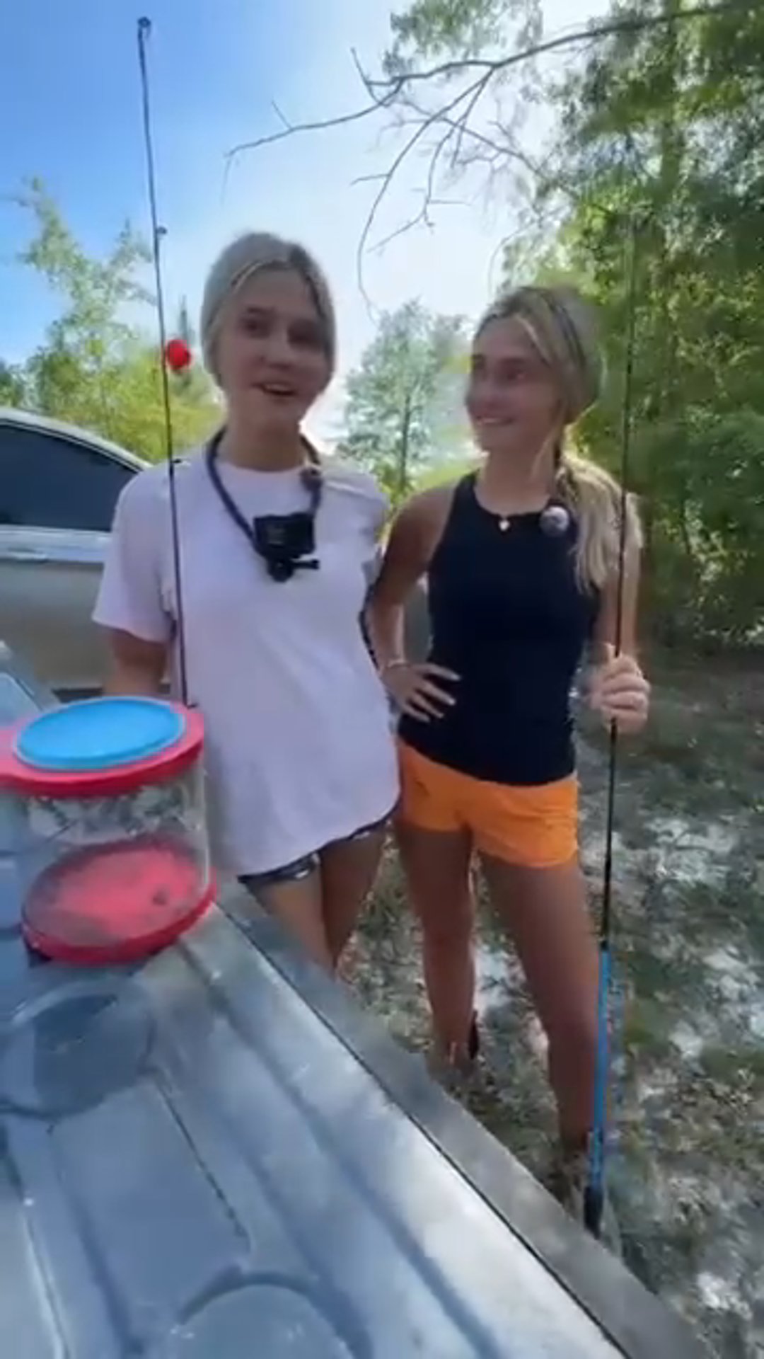 Creek Fishing with Twins