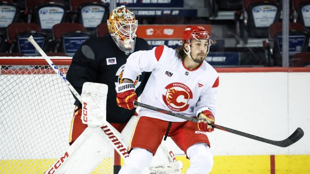 Cooley overcomes struggles, eyes chance as Flames’ backup goalie