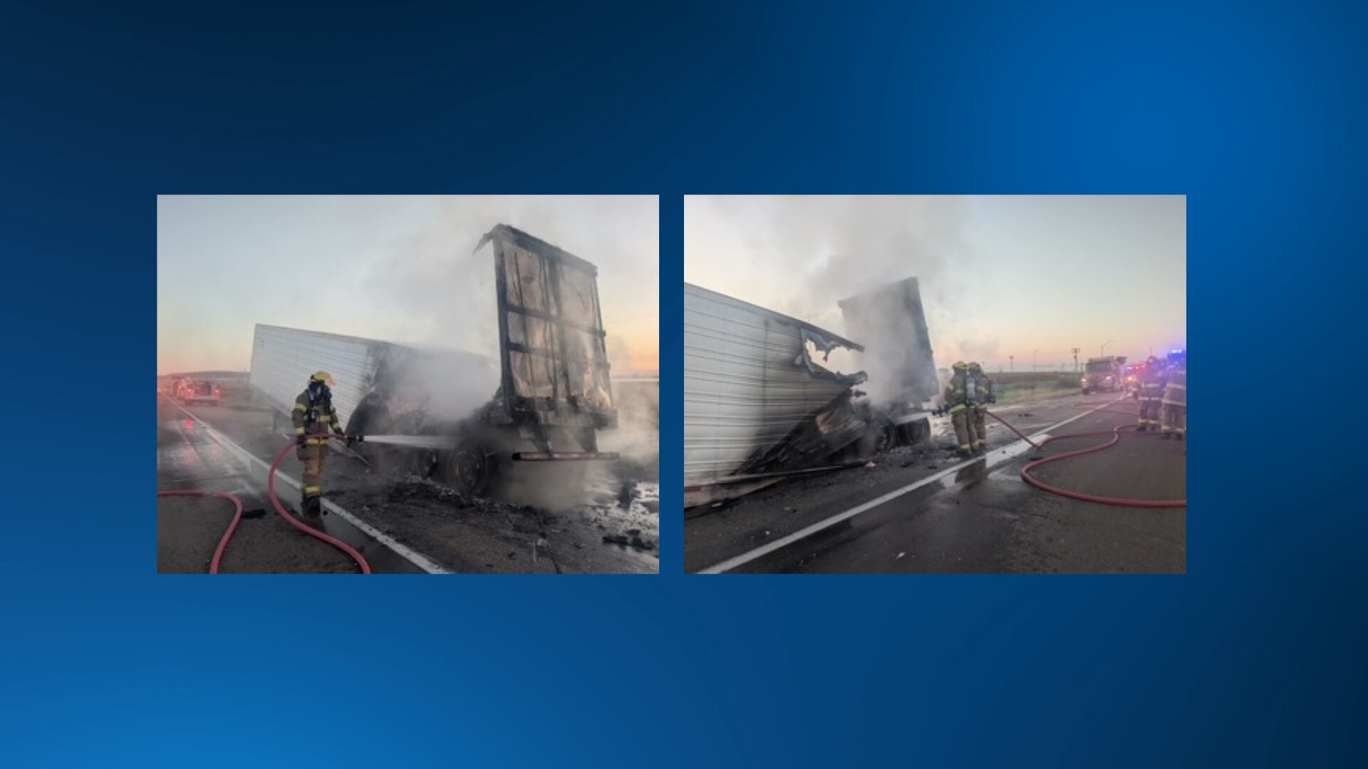 Thousands of dollars worth of meat lost after semi-trailer catches fire