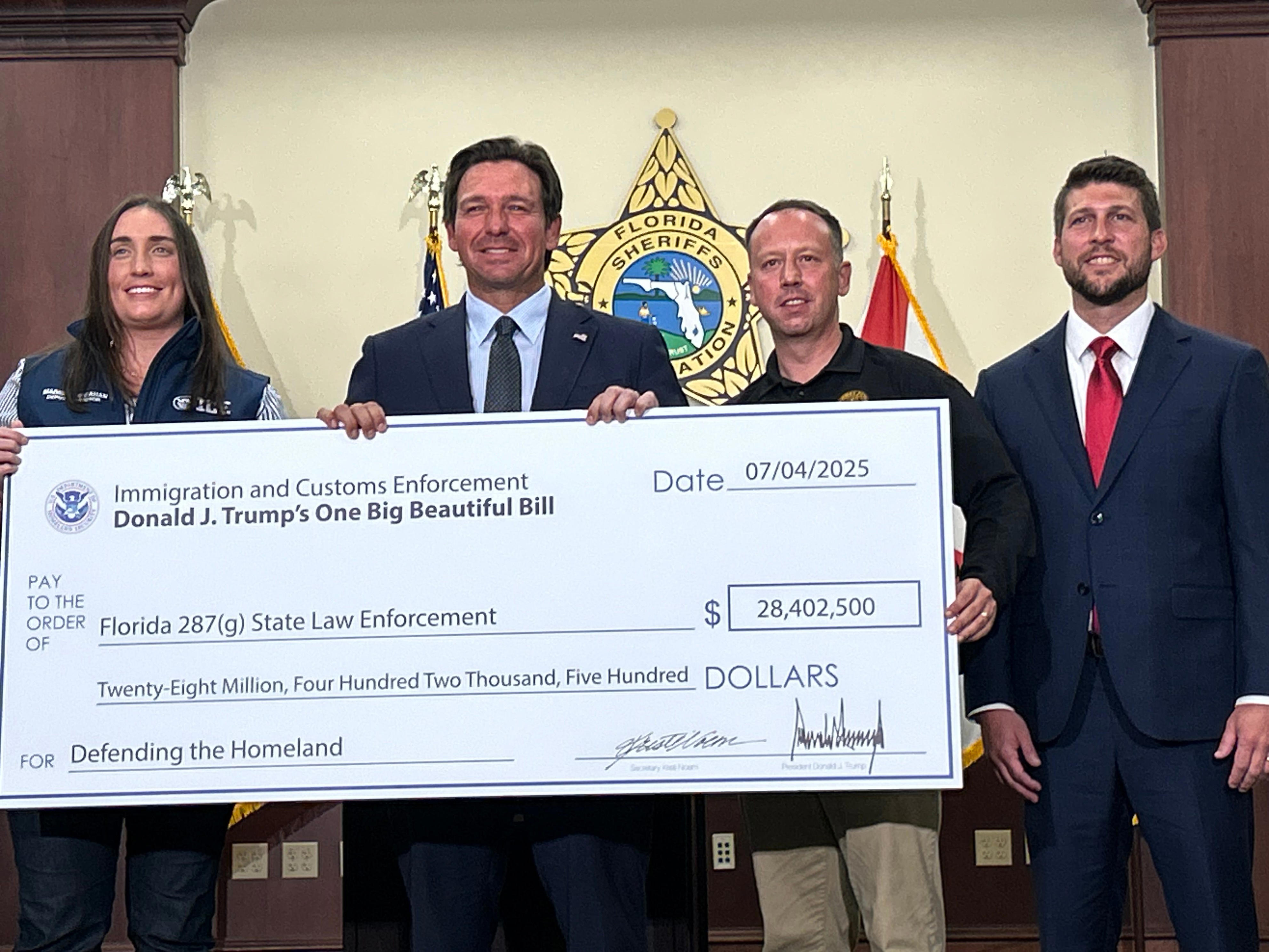 Florida receives $38 million in federal funds from ICE for illegal ...