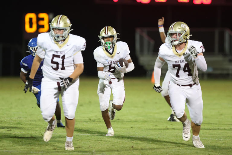 SSAA Class 3A state championship Oak Hall high school football live ...