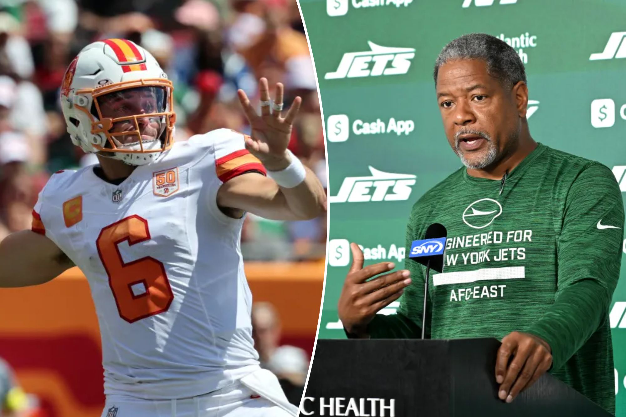 Jets’ Steve Wilks isn’t buying Baker Mayfield’s lingering Panthers ...