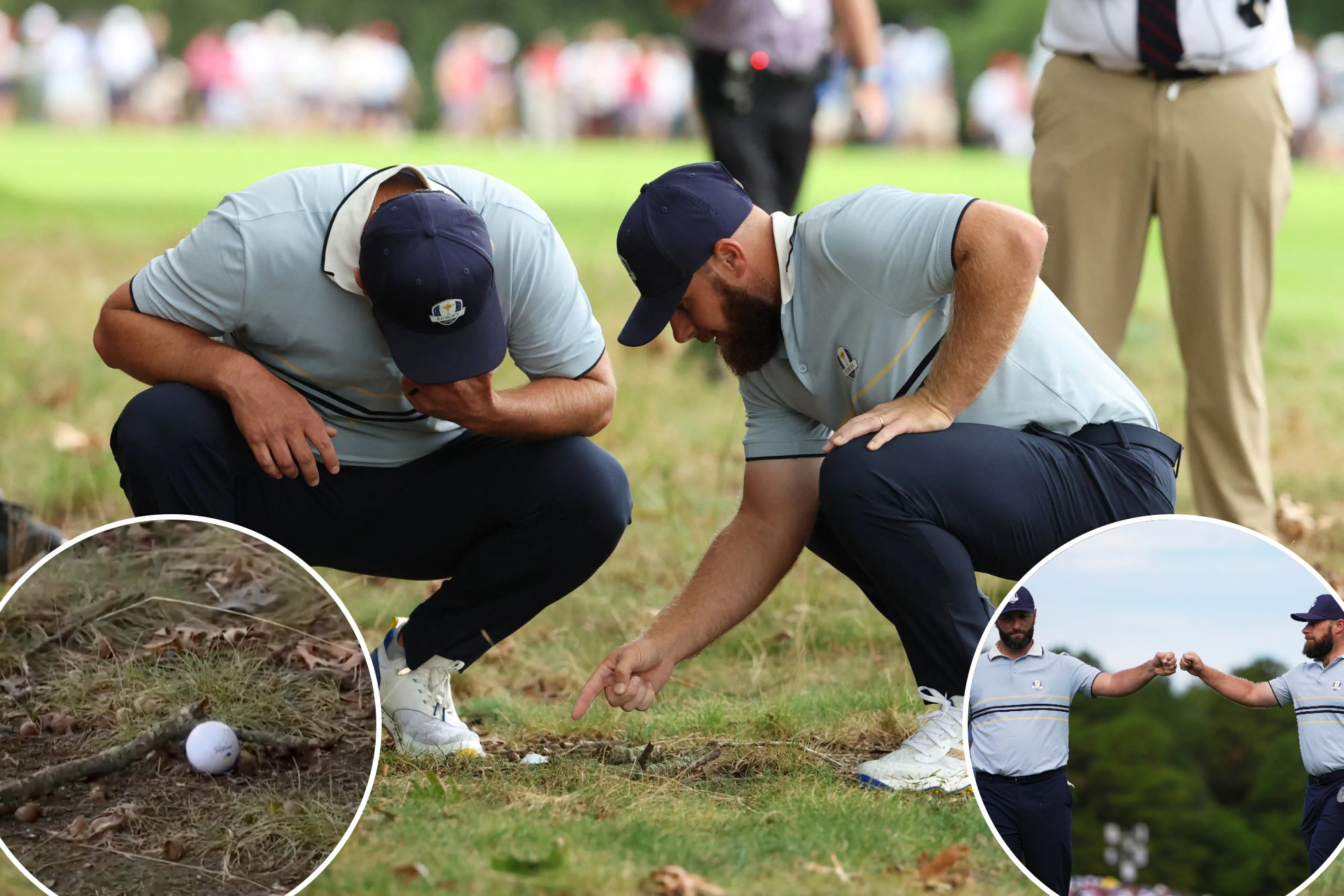 Jon Rahm, Tyrrell Hatton trade unbelievable shots as Ryder Cup starts in wild fashion