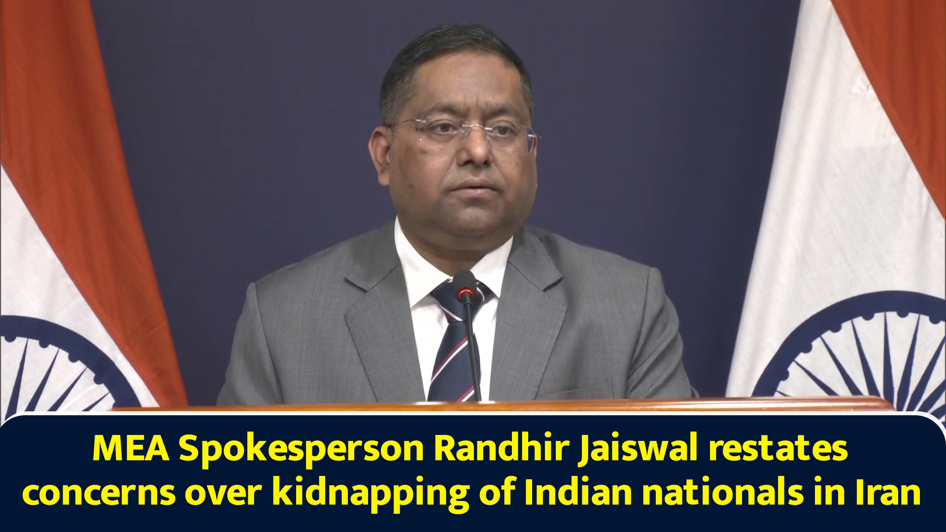 MEA Spokesperson Randhir Jaiswal restates concerns over kidnapping of ...