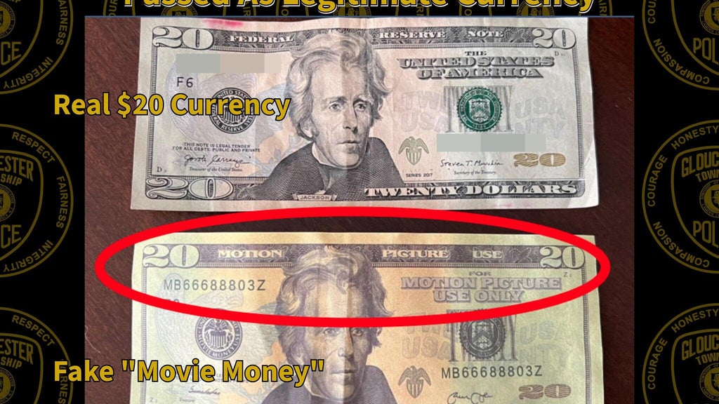 Police warn of fake "movie money" circulating in Camden County, New Jersey