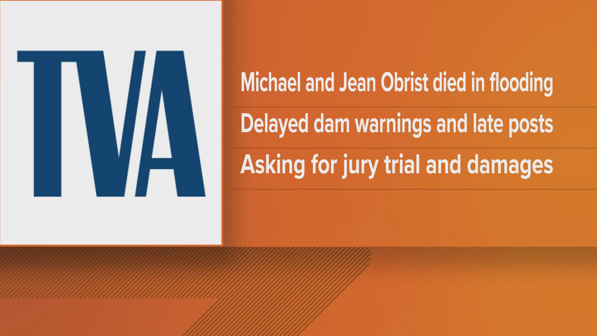 Woman suing TVA after her parents died in Hurricane Helene flooding