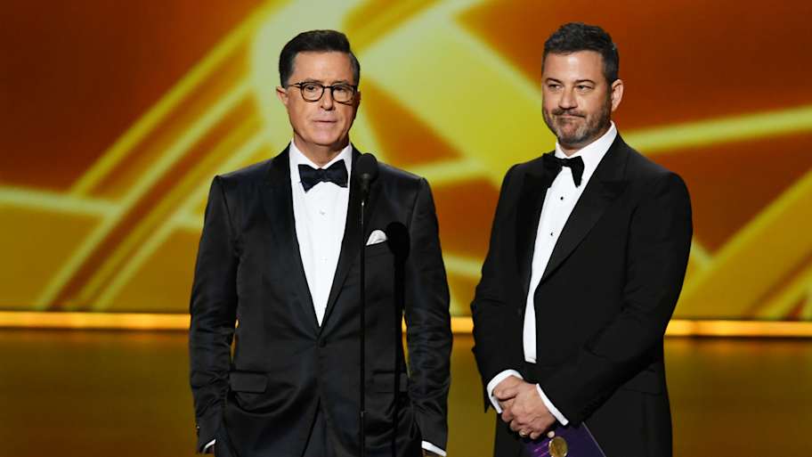 Jimmy Kimmel and Stephen Colbert set for rare late-night crossover next ...