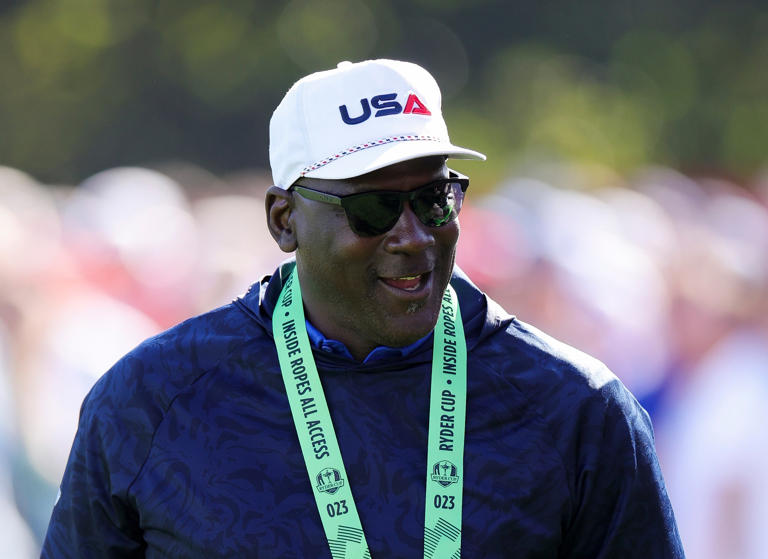 Trump and Michael Jordan among celebrities attending the 2025 Ryder Cup ...
