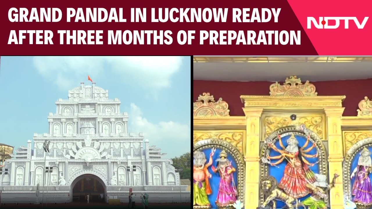 Durga Puja Grand Pandal In Lucknow Crafted In 3 Months Ready To Welcome ...